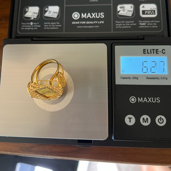 Jewelry | 21k With 24k Of 1 Gram Saudi Gold Ring | Poshmark